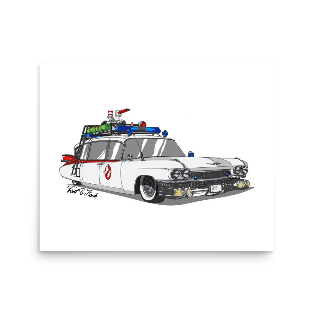 Ghostbusters Ecto 1 Custom Graphics Poster - Etsy