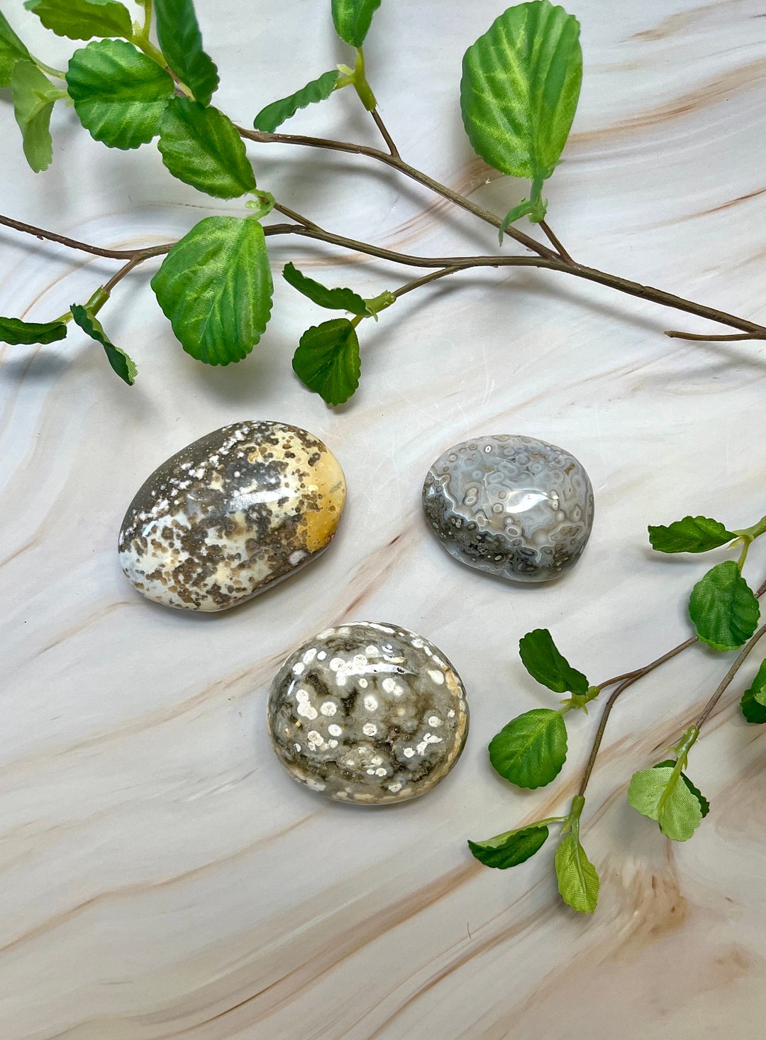 Ocean Jasper Palm Stones | 8th Vein / Eighth Vein | Orbicular ...