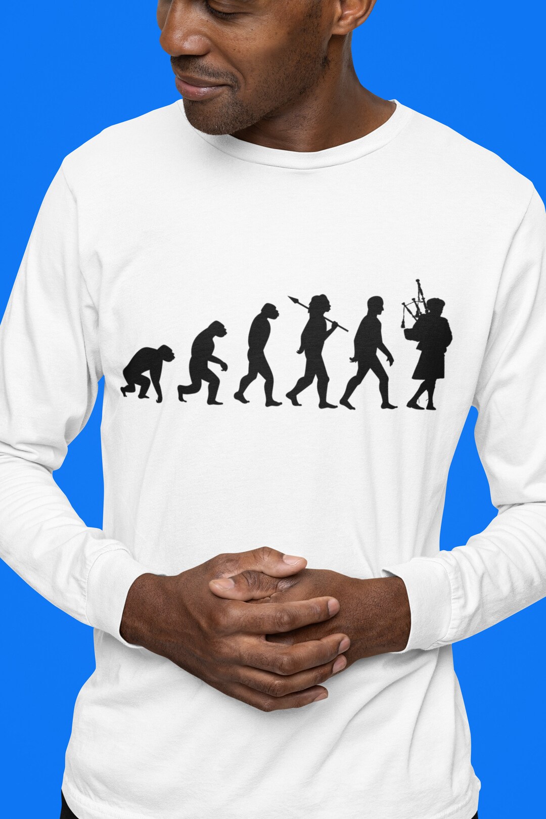 Evolution of a Bagpiper Jersey Long Sleeve Tee - Etsy UK