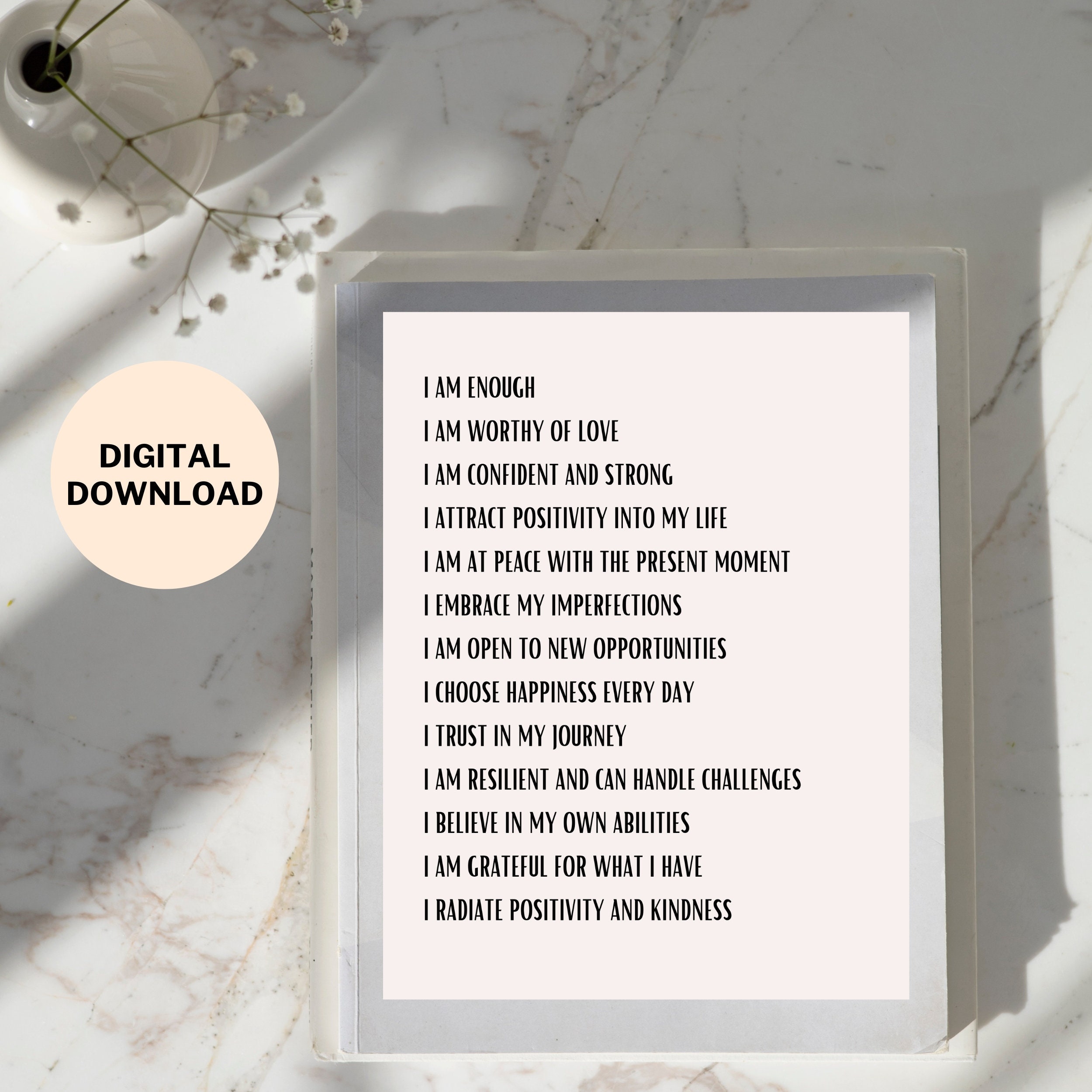 Affirmations Wall Art Affirmations Print Neutral Wall Art - Etsy