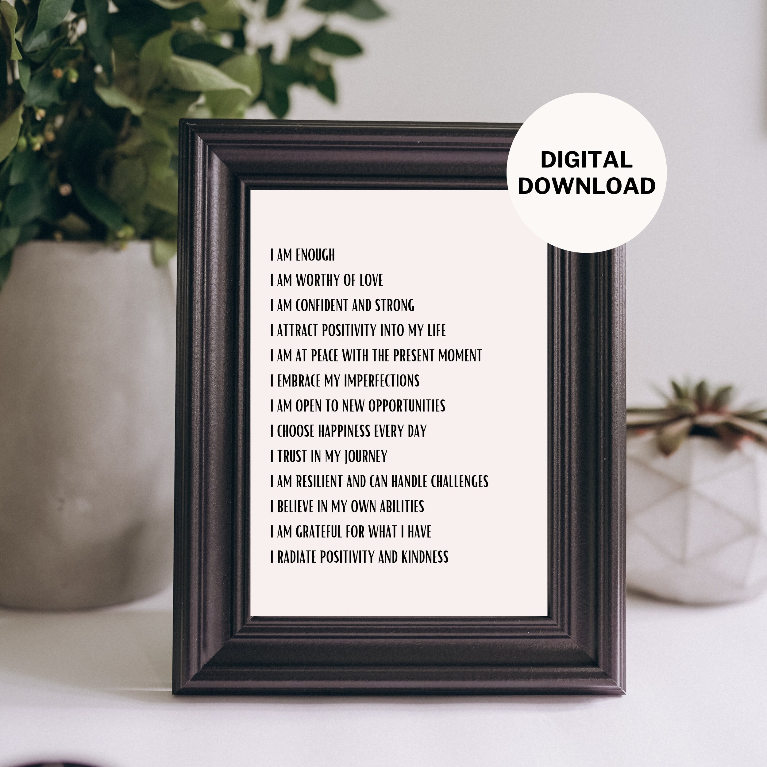 Affirmations Wall Art Affirmations Print Neutral Wall Art - Etsy