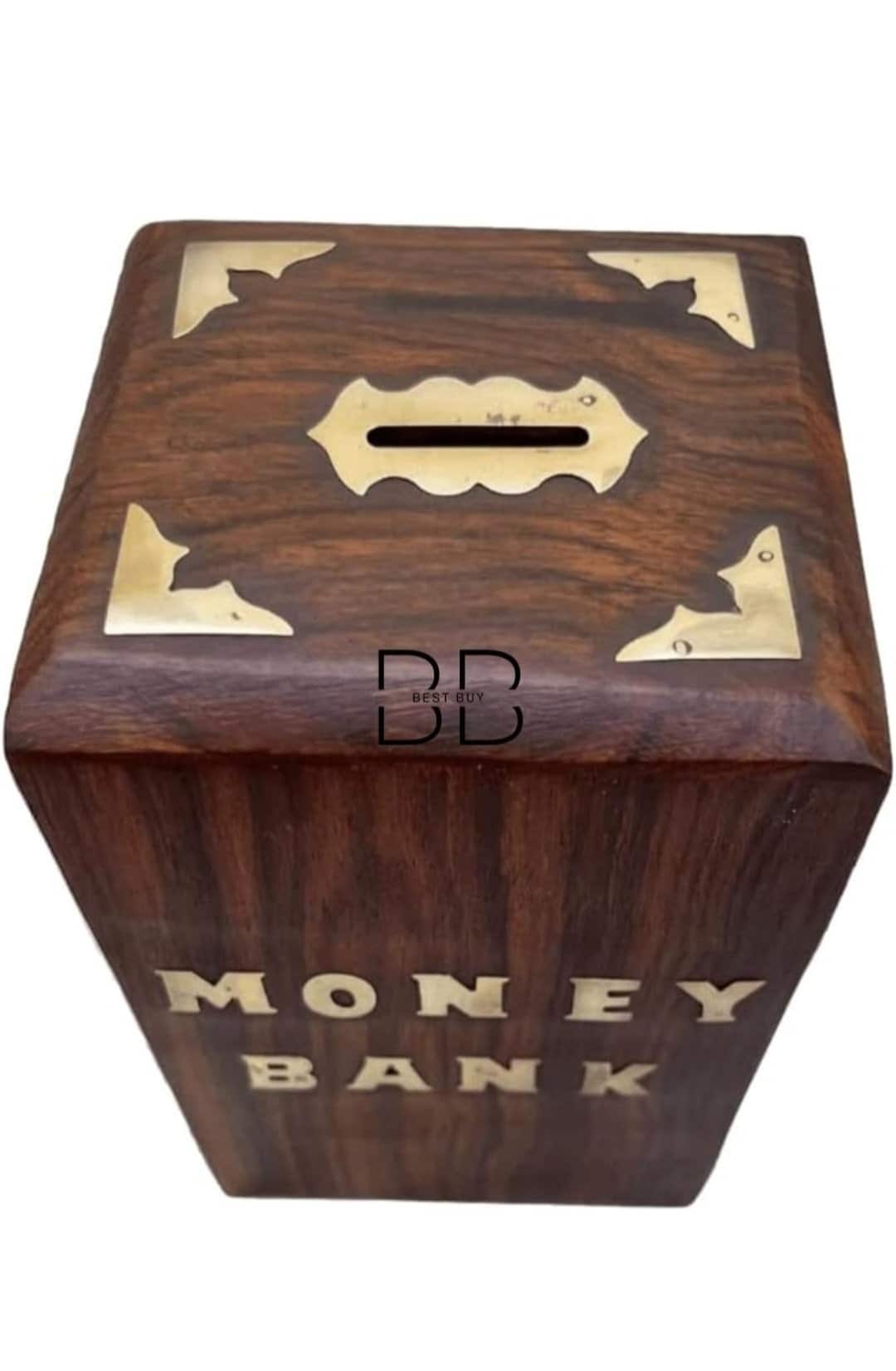 Wooden Money Box Handmade Wood Piggy Bank Money Box With Lock - Etsy