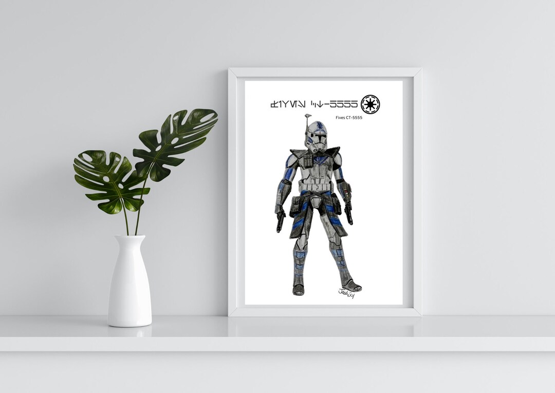 ARC Trooper Fives Poster Star Wars Art Phase 2 Clone Trooper Drawing ...
