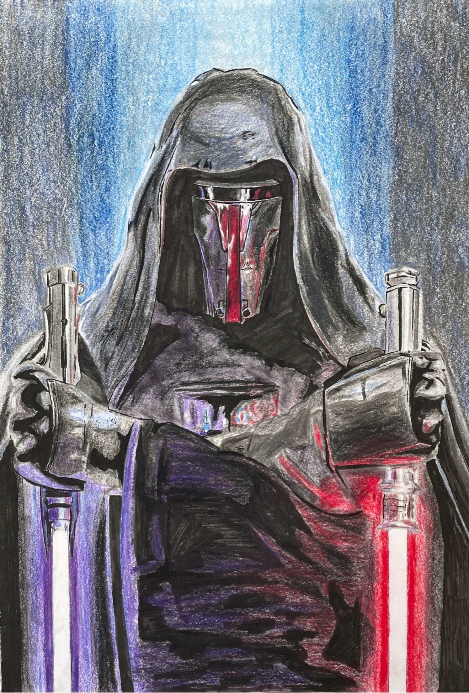 Darth Revan Star Wars Drawing With Background PDF Download - Etsy