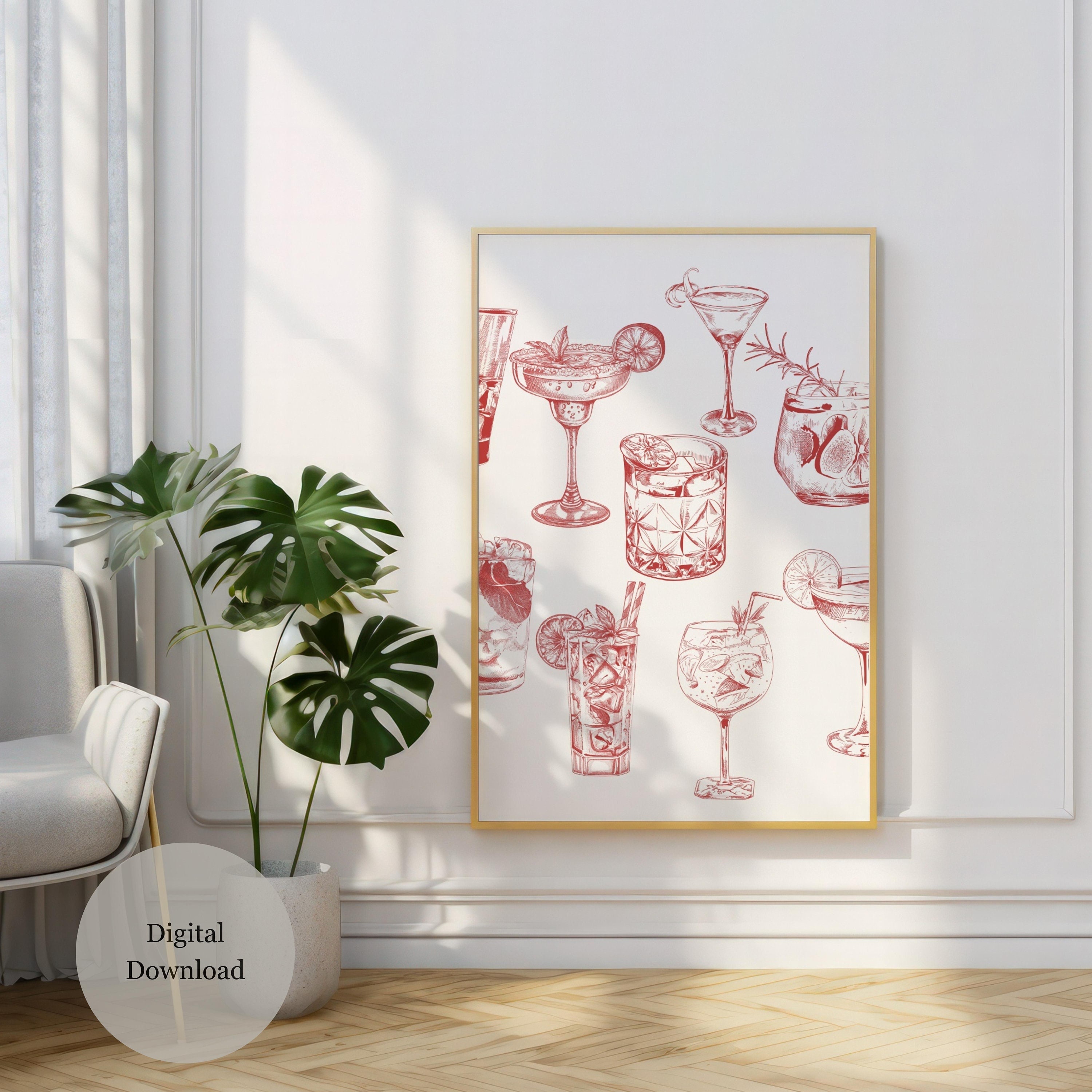 Many Different Drinks Poster Aperitif Poster Diversity of - Etsy
