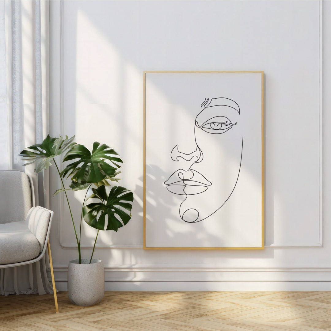 PRINTABLE WALL ART, One Line Drawing Print, Hands One Line,modern ...