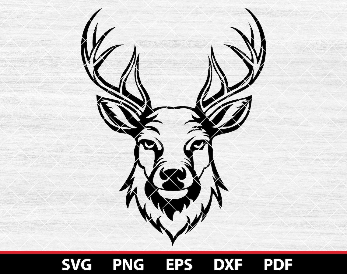 Deer Head SVG, Deer Svg, Deer Hunting SVG, Animal Svg, Buck Head Svg ...