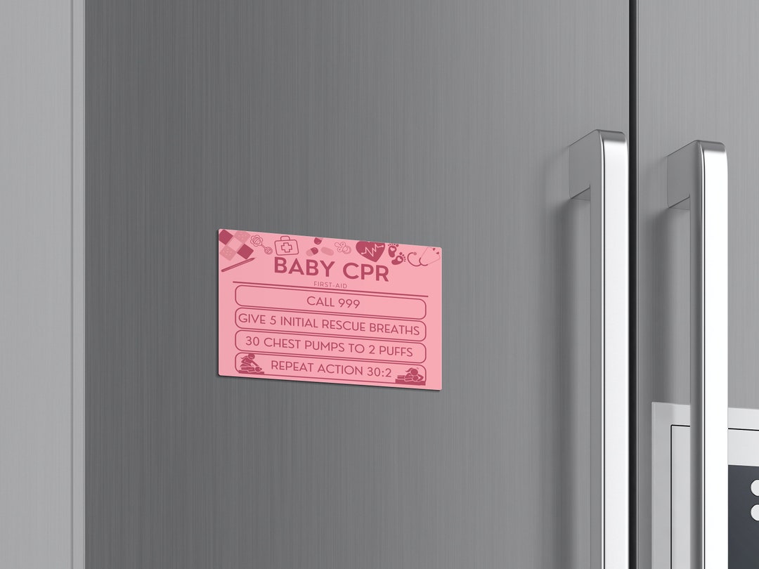 Baby CPR Postcard Fridge Magnet: First Aid Kitchen Decor (UK 999) - Etsy