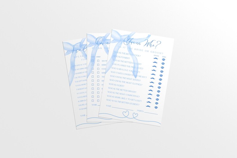 Something Blue Bridal Shower Games Bundle, 12 Bridal Shower Games ...