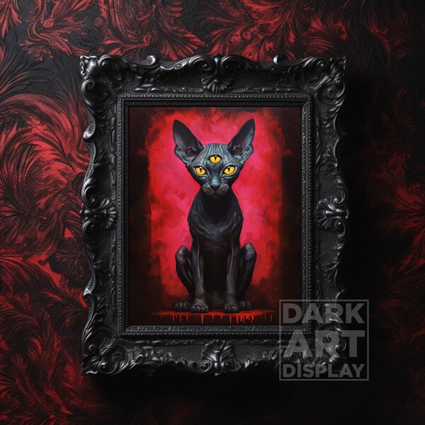 Sphynx Cat Art - Etsy
