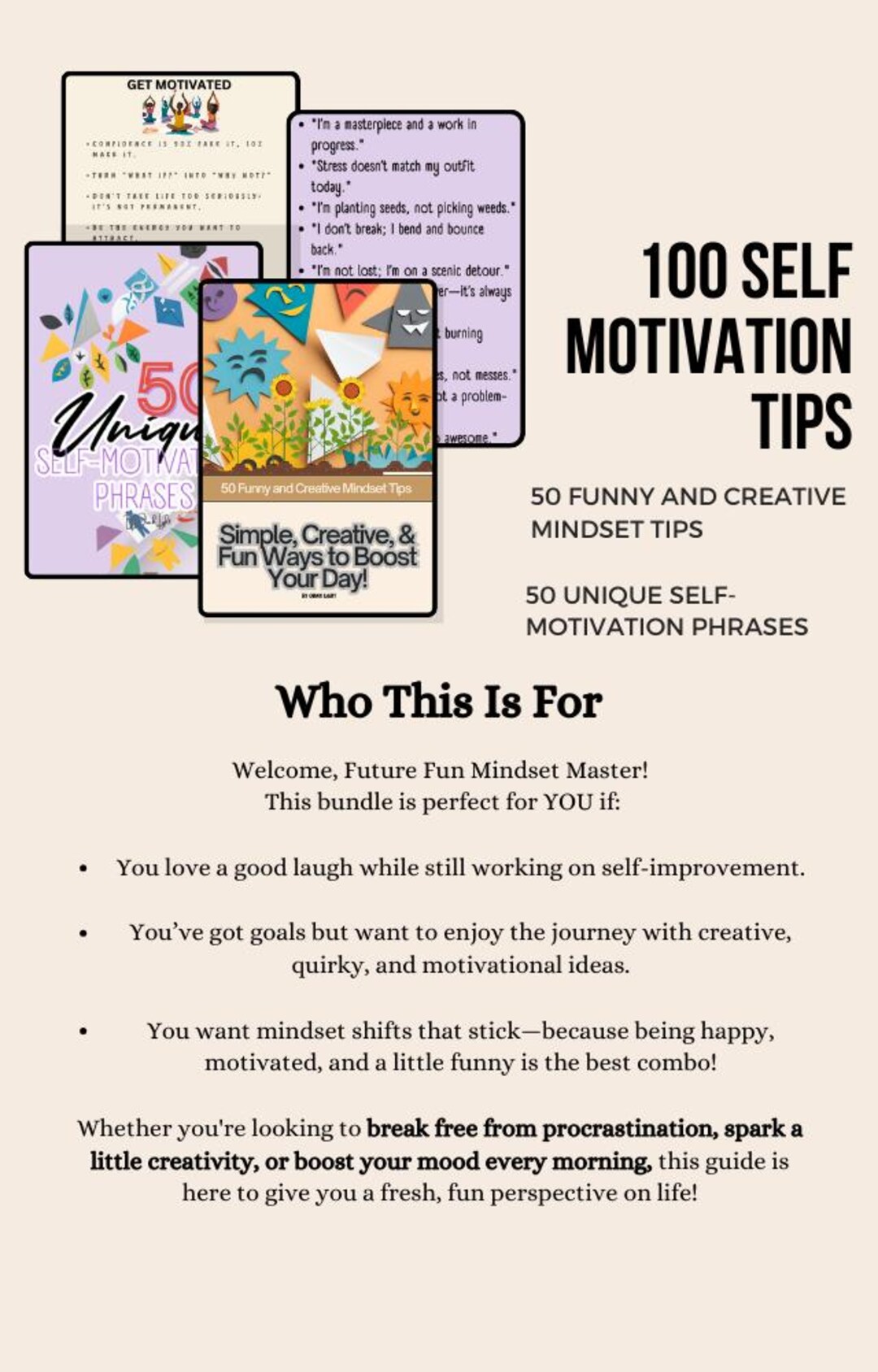 100 SELF MOTIVATION TIPS, Creative Mindset Tips + Self-motivation ...