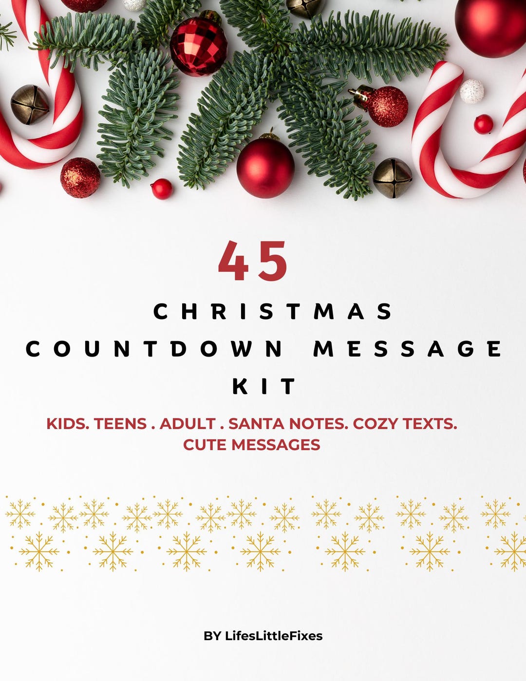 Christmas Countdown Message Kit • Santa Notes for Kids • Cozy Teen ...