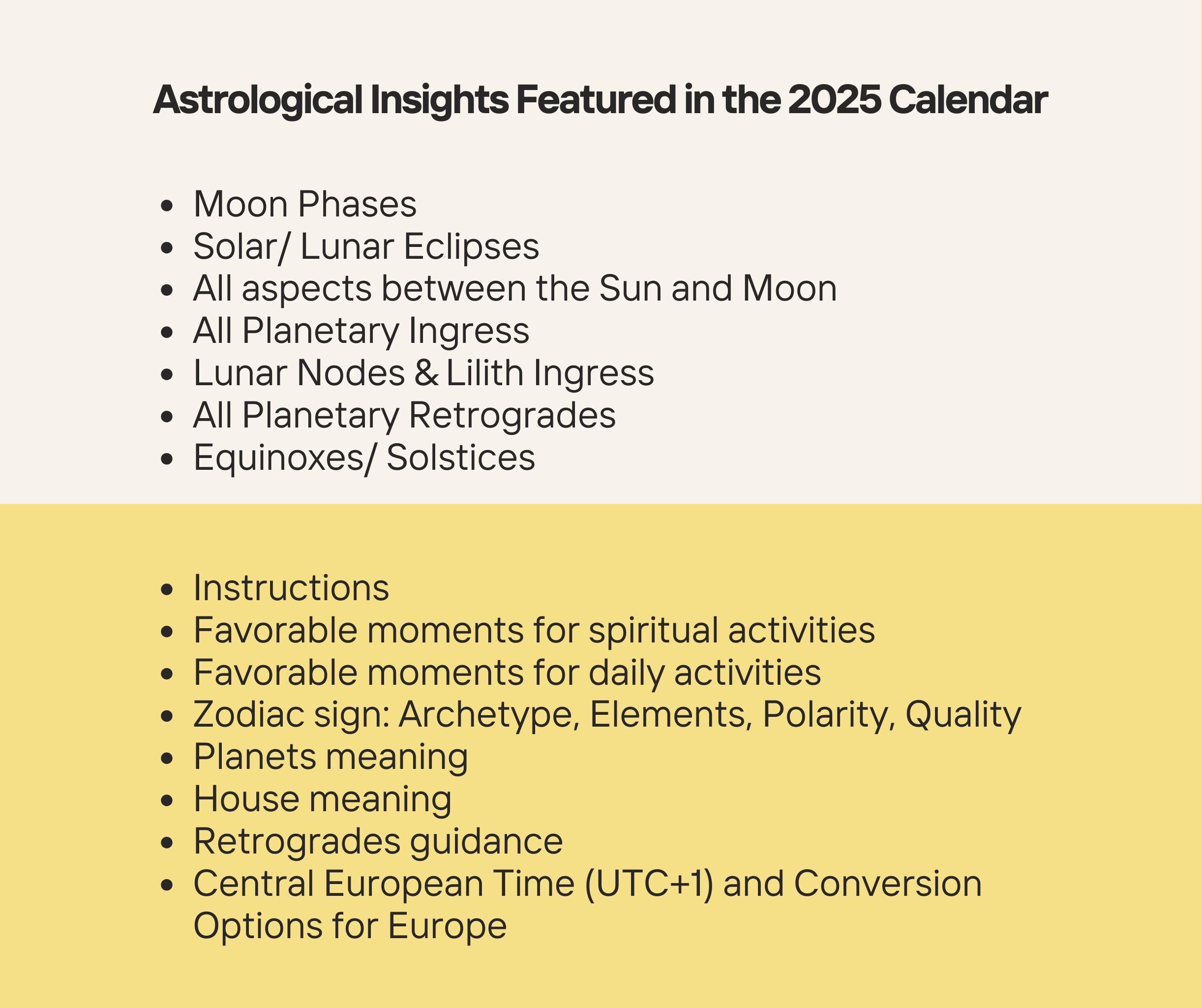 2025 Astrology & Lunar Calendar | Zodiac Signs, Moon Phases, Planetary ...