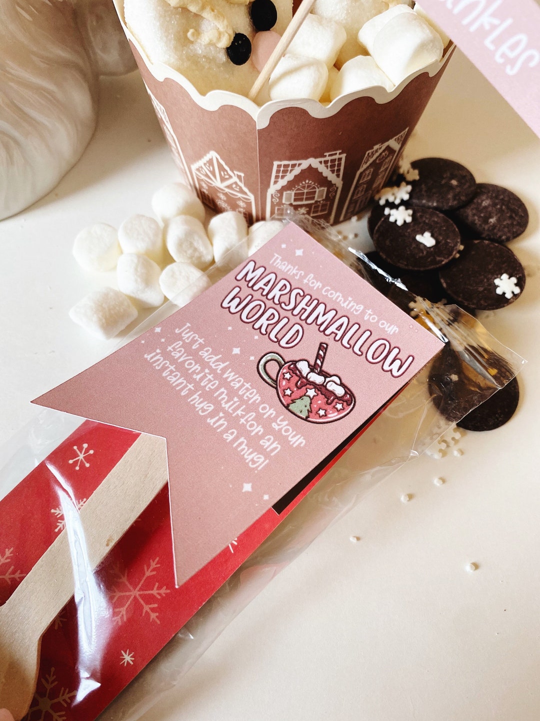 Printable Hot Cocoa Party Favor Tags for Hot Cocoa Bar, Hot Chocolate ...