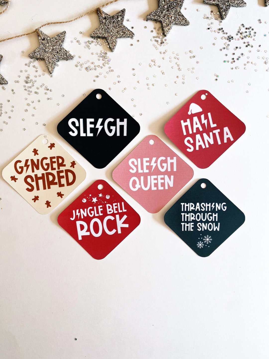 Christmas Printable Holiday Heavy Metal & Rock Music Gift Tags for ...