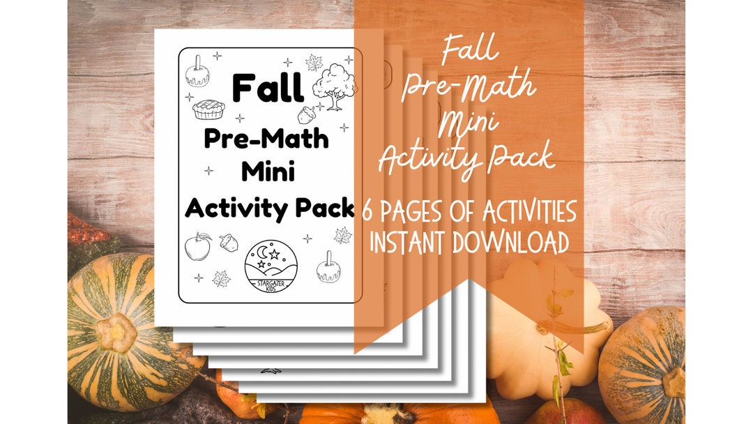 Fall Numbers Pre-math Toddler Preschool Kindergarten Mini - Etsy