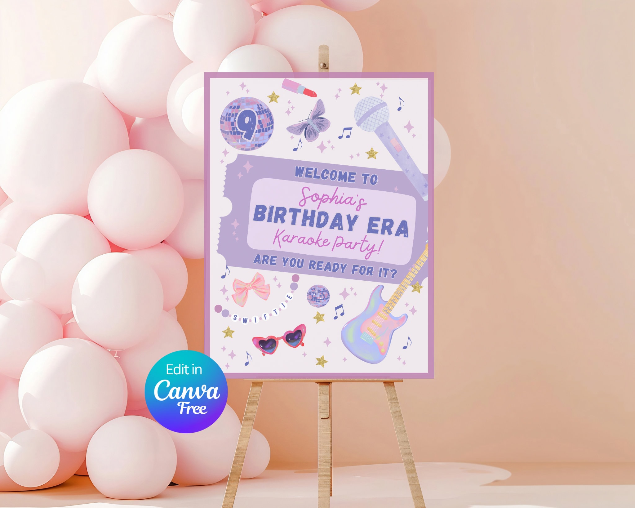 Birthday Era Swiftie Icon Welcome Banner Poster 18x24| Girl Birthday ...