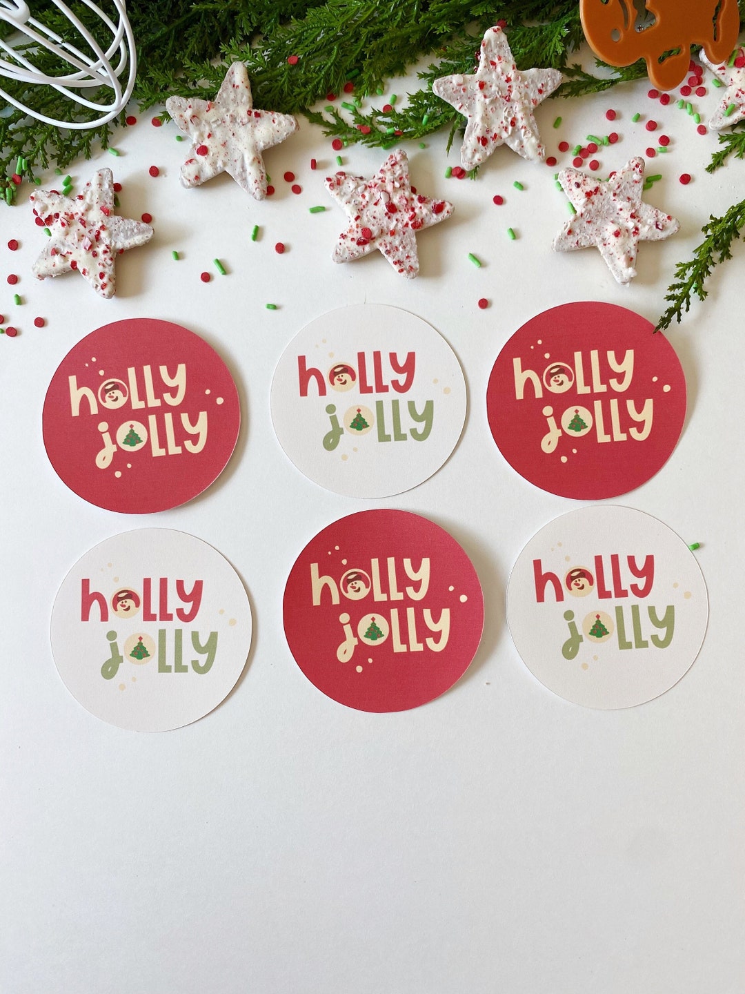 Holly Jolly Christmas Sugar Cookie Printable Gift Tags for Cookie ...
