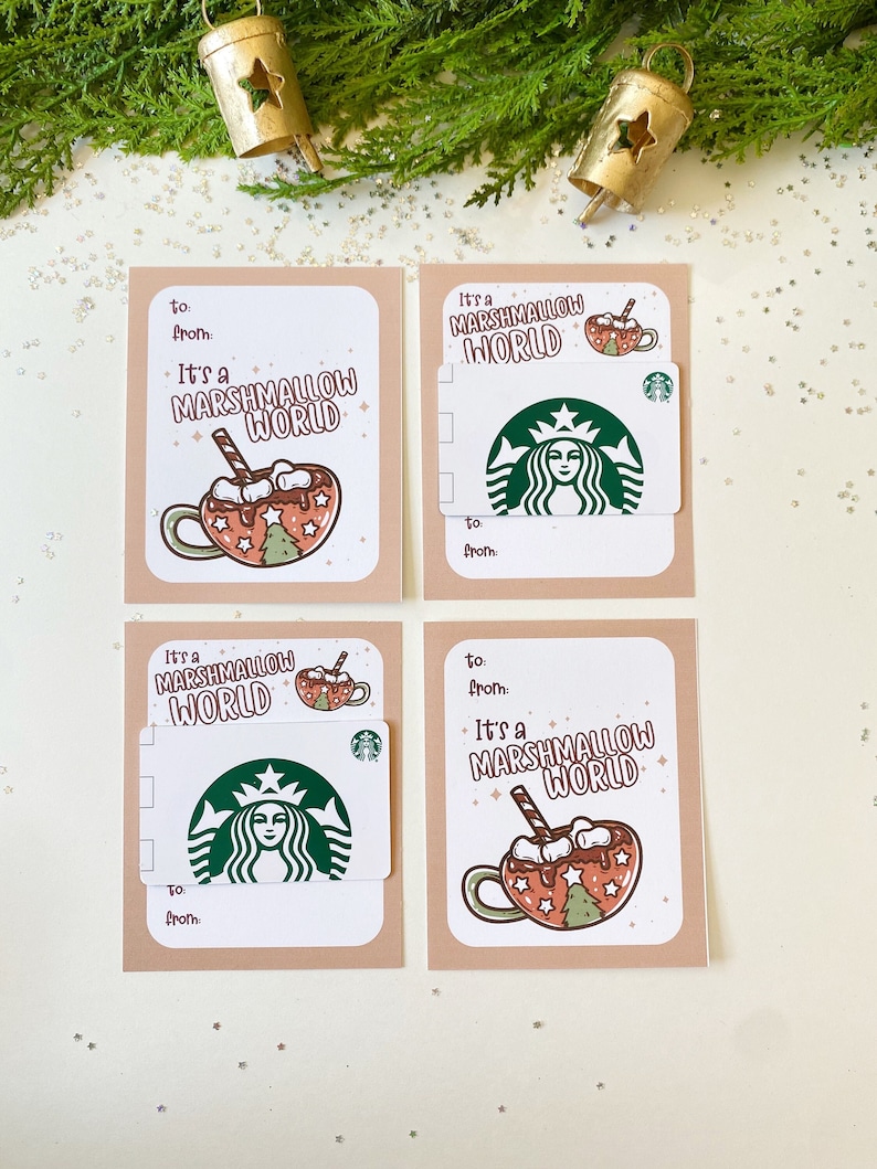 Printable Marshmallow World Christmas Holiday Gift Tags for - Etsy