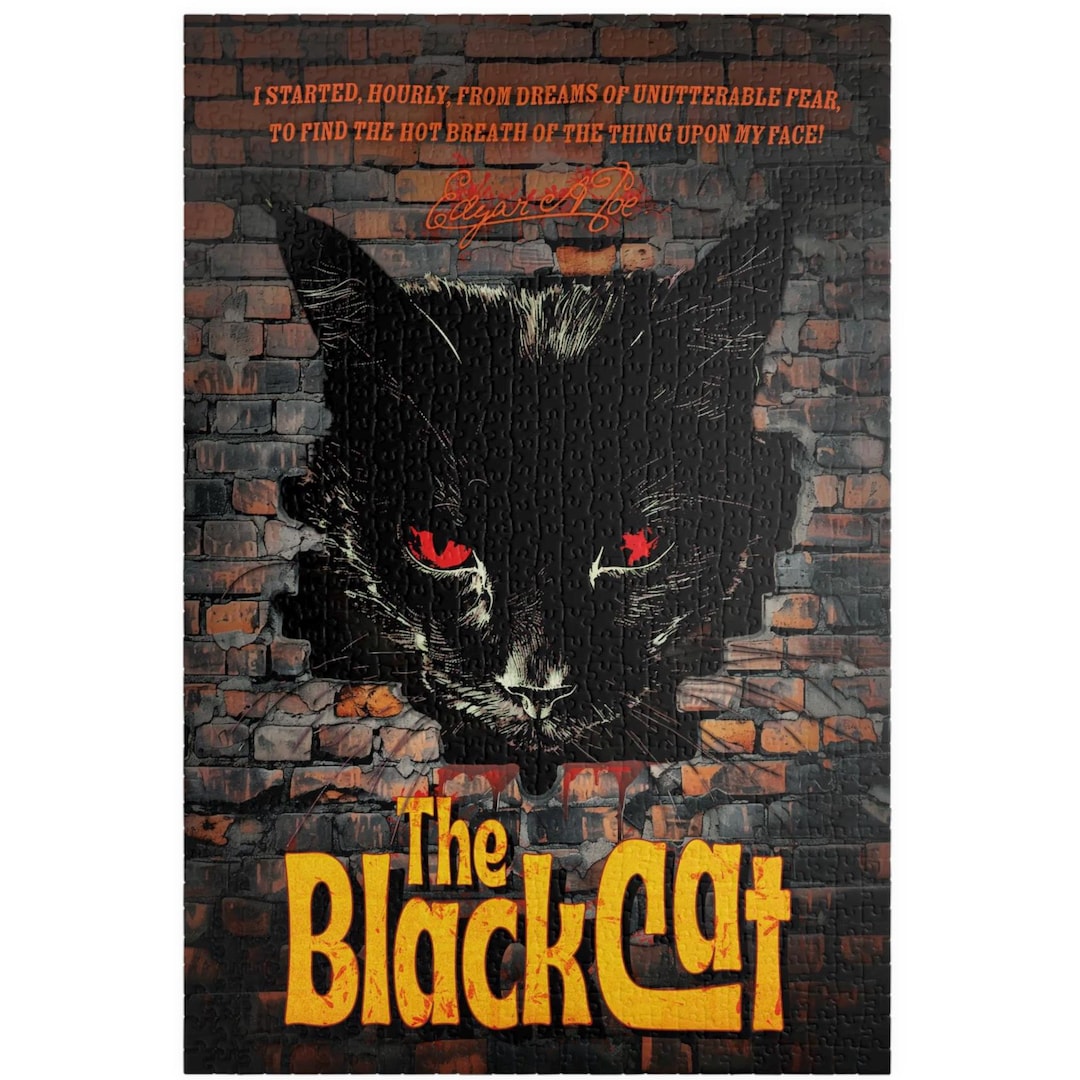 Black Cat Jigsaw Puzzle | Edgar Allan Poe Puzzle | 520 and 1,104-piece ...