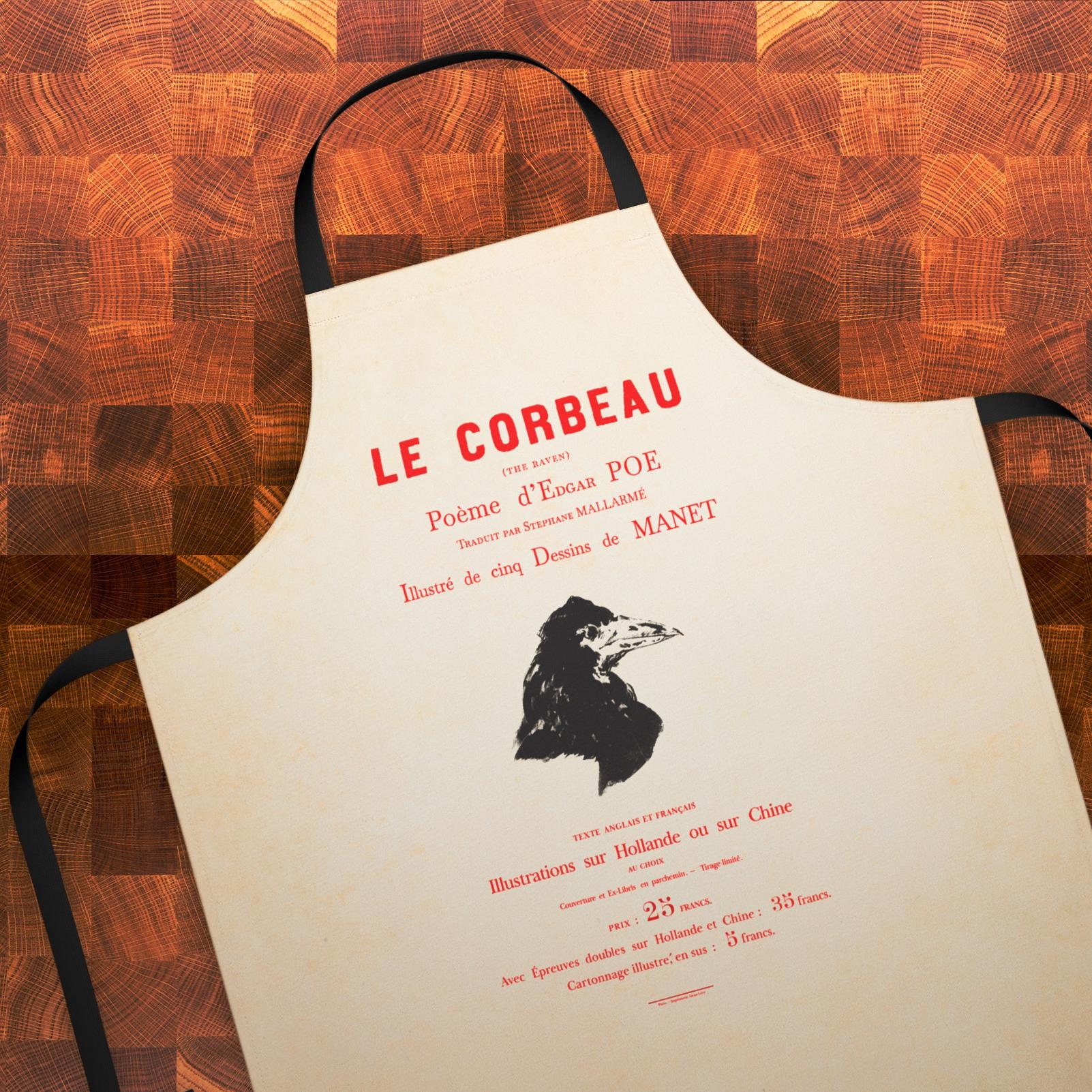 Poe X Manet Apron Edgar Allan Poe Cooking Attire French Literary Gift ...