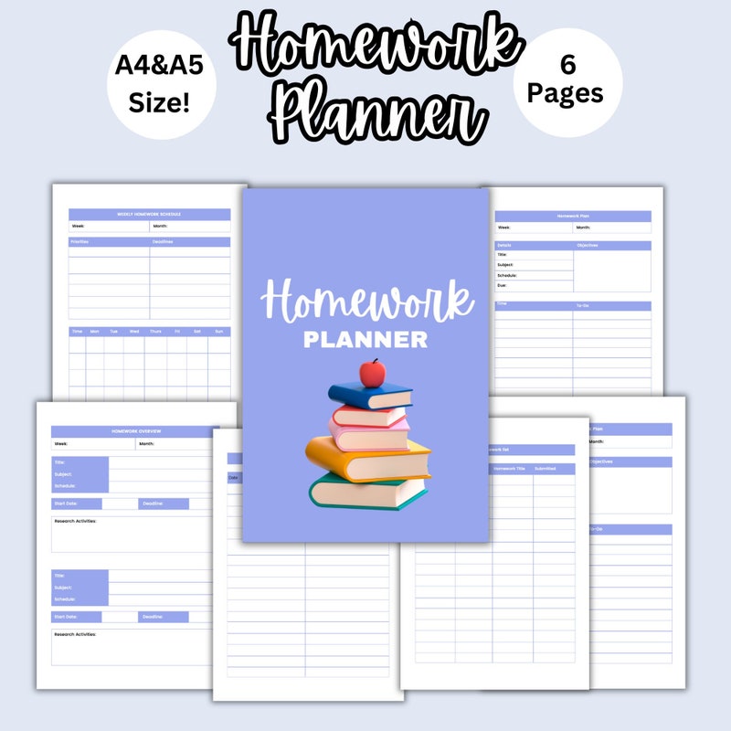 Homework Planner - Etsy