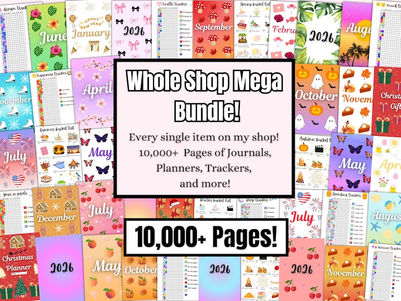 2026 Bullet Journal Mega Bundle - Whole Shop Journal Mega Bundle ...