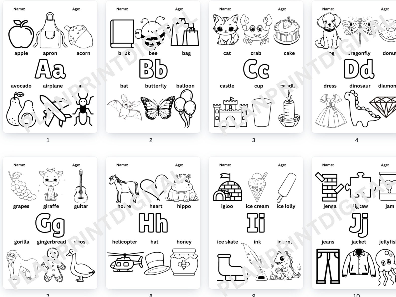 Alphabet Coloring in Pages for Kids Preschool Worksheet Printable ...