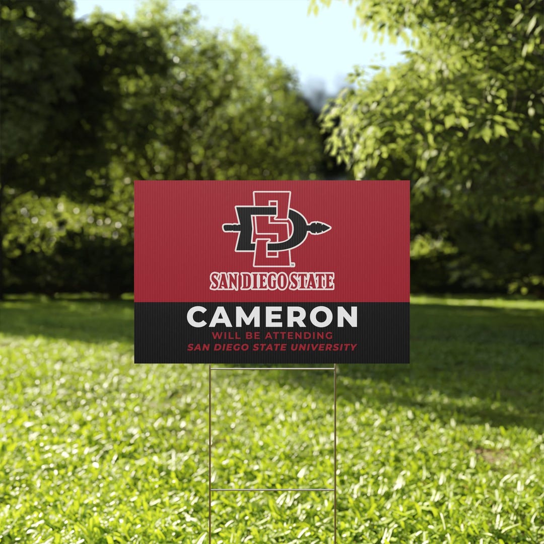 Graduation Yard Sign, SDSU Yard Sign for New Students Acceptance, Decor ...
