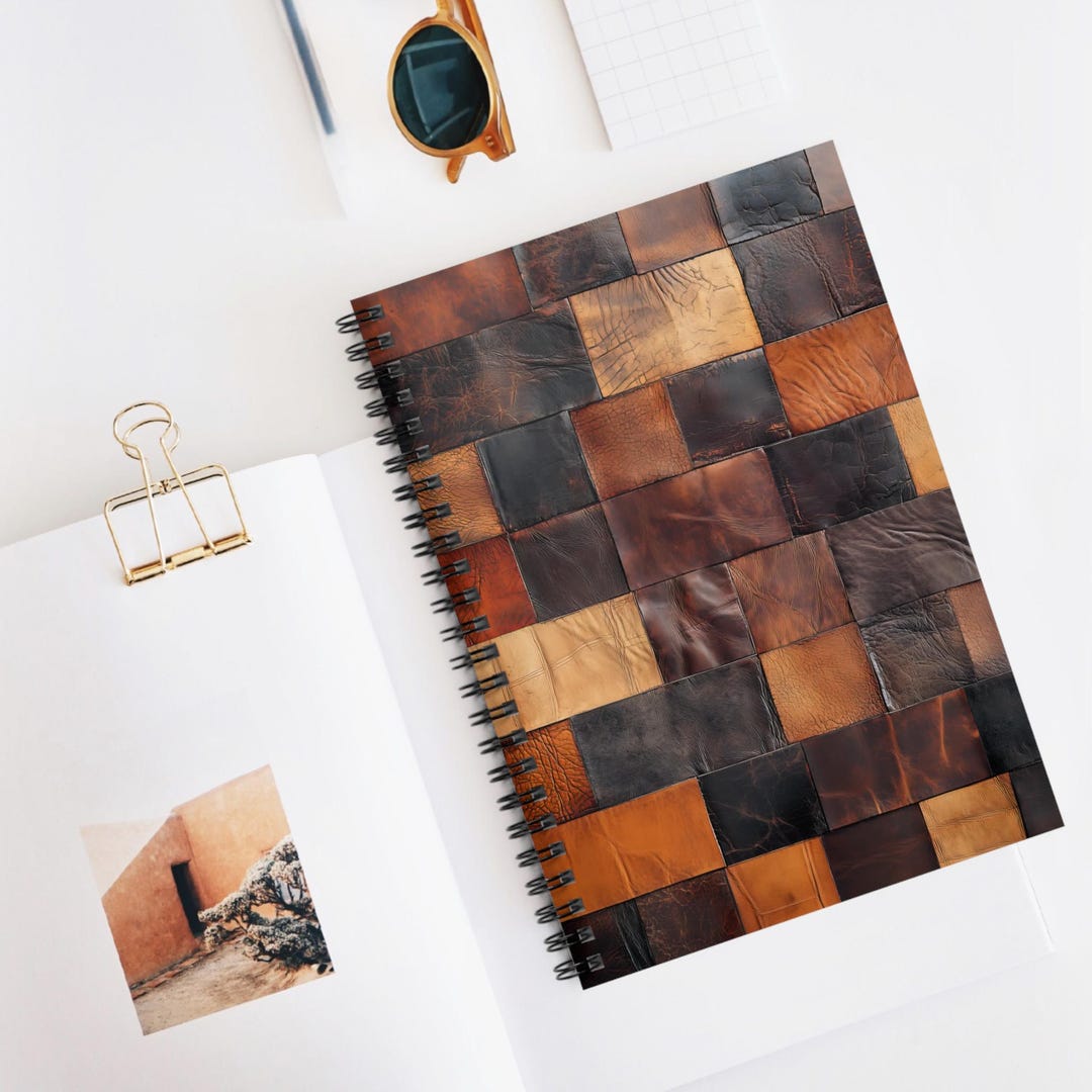 Rustic Leather Look Spiral Notebook, Guys Gift, Daily Use, Students ...