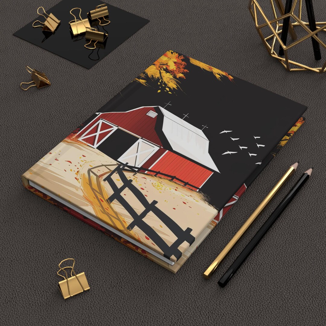 Barn Journal, Red Barn Under Night Sky, Farmers Notebook, Livestock Breeders Gift, Ranchers Gift ...