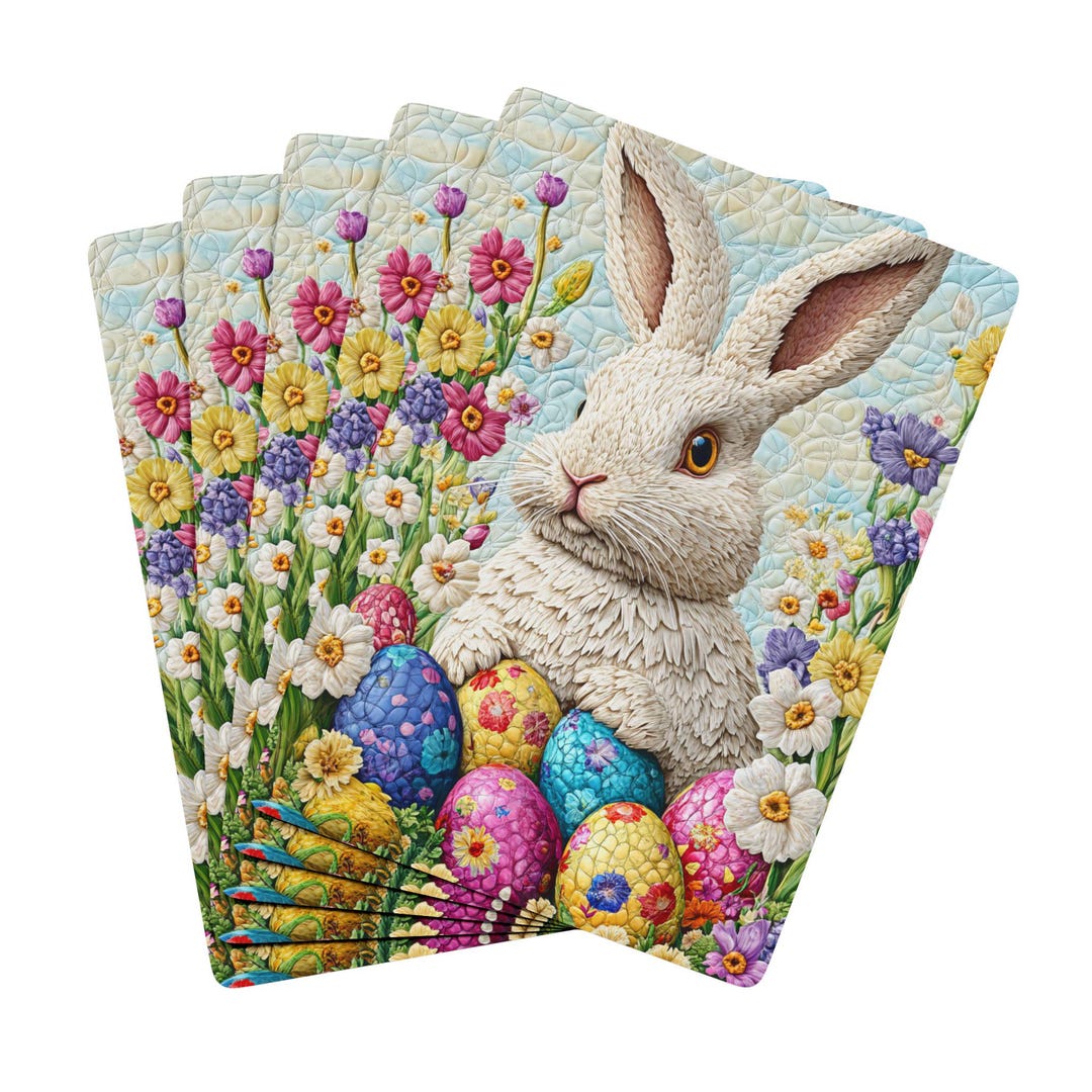 Easter Bunny Playing Cards, Easter Cards, Easter Bunny Card Games ...