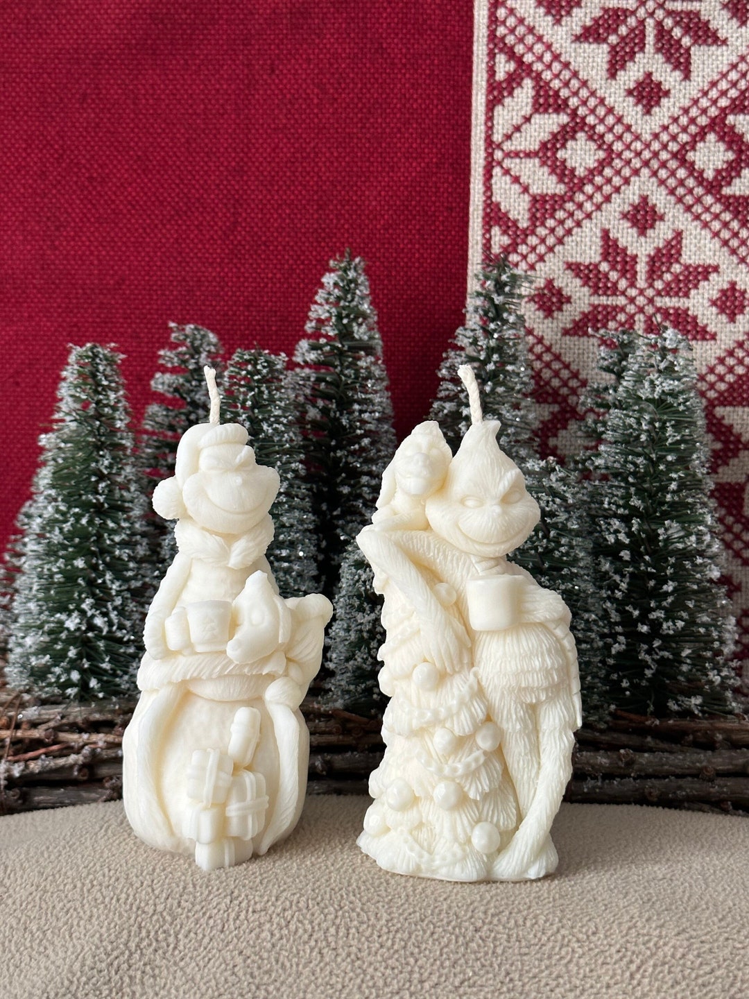 Funny Elf Scandinavian Christmas Candle Set Hygge Advent Candles Danish ...