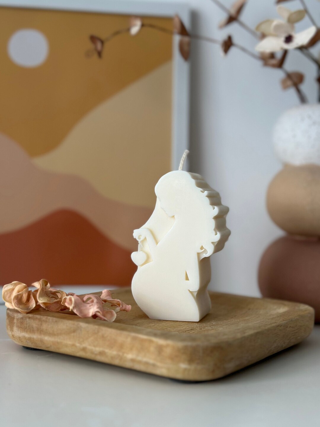 Pregnant Lady Aesthetic Candle, Mom to Be Gift, Pregnancy Congrats ...