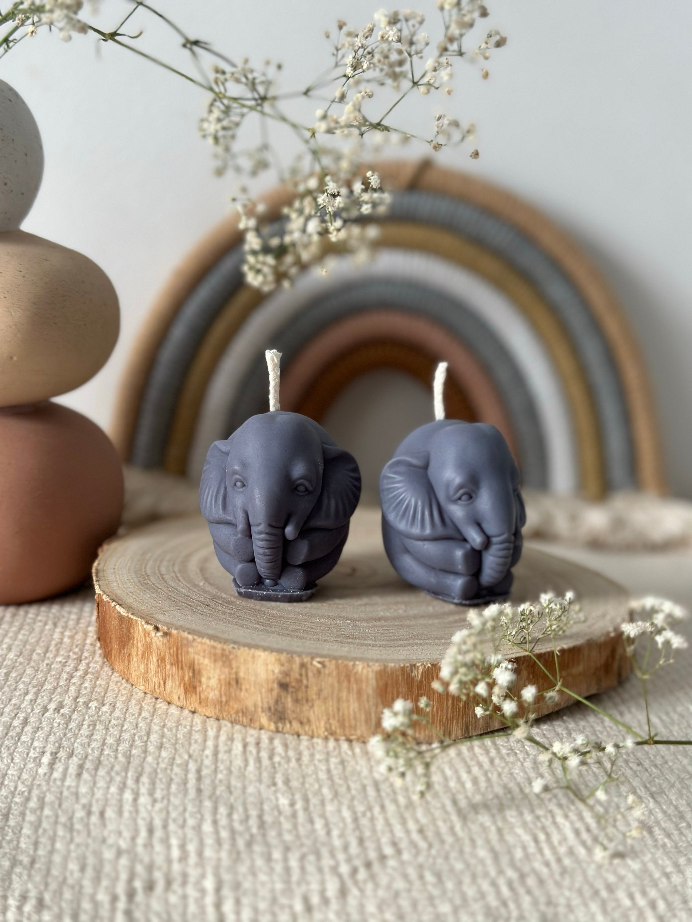 White Elephant Baby Shower Decorations Jungle Nursery Decor Kawaii Room ...