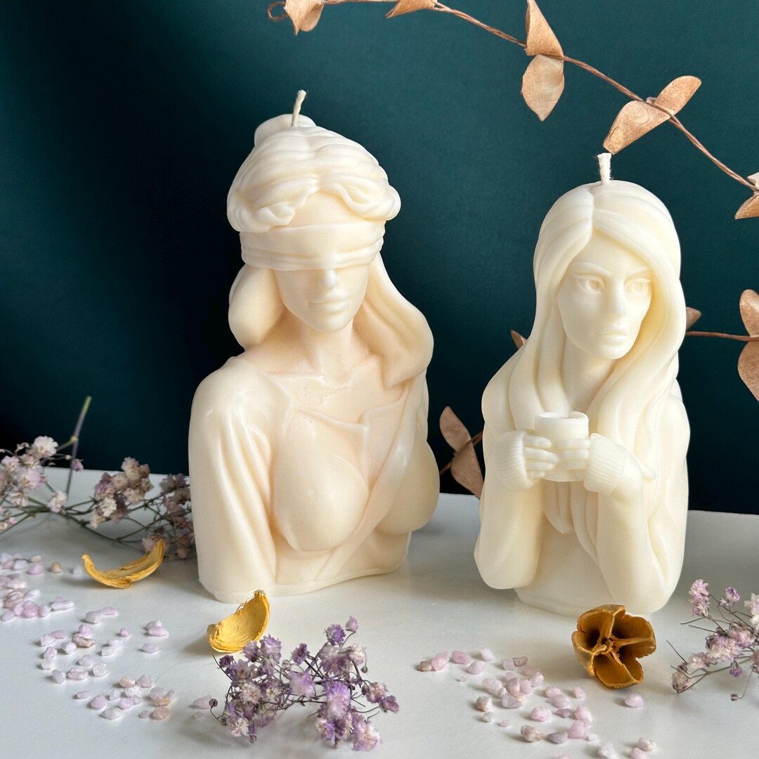 Large Woman Body Candle Gifts Scented Goddess Candles Lady Bust Candle ...