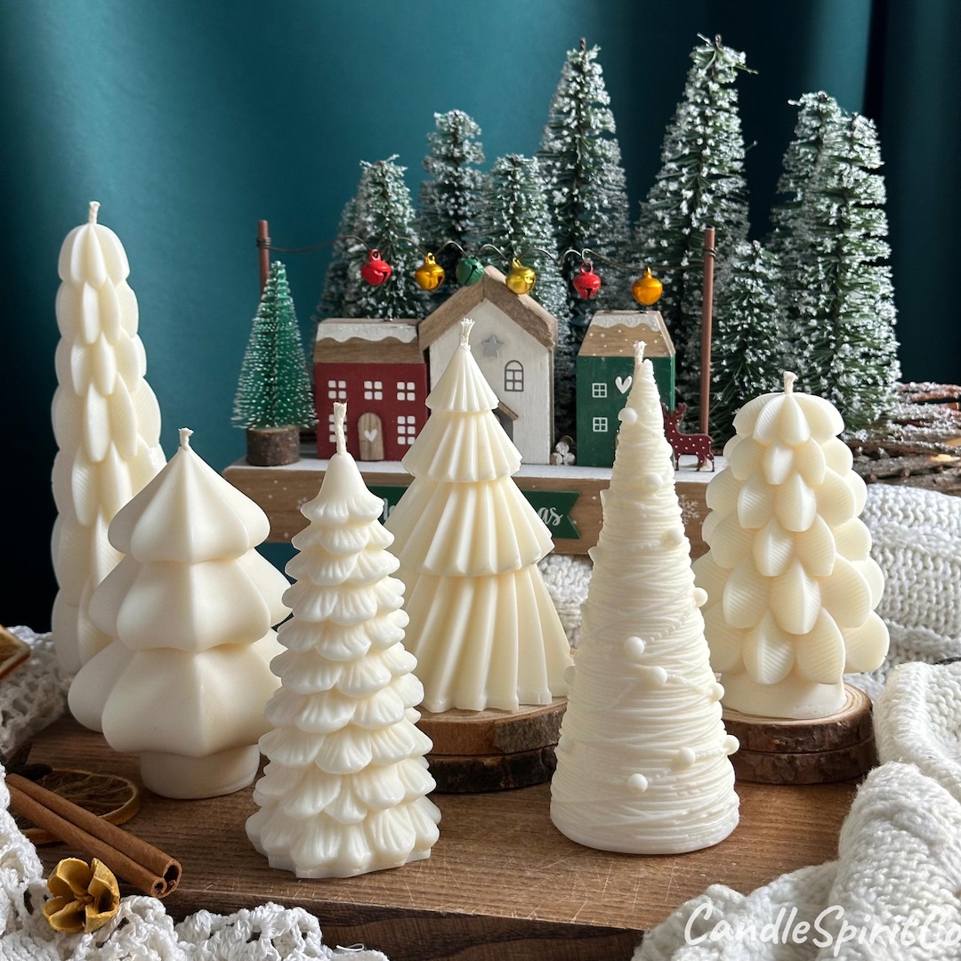 Scented Christmas Tree Candles Christmas Candle Christmas Decor ...