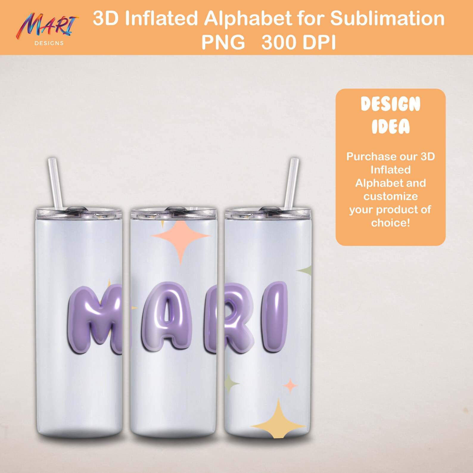 3D Puff Letters Alphabet Sublimation Png Letters Sublimation Doodle ...