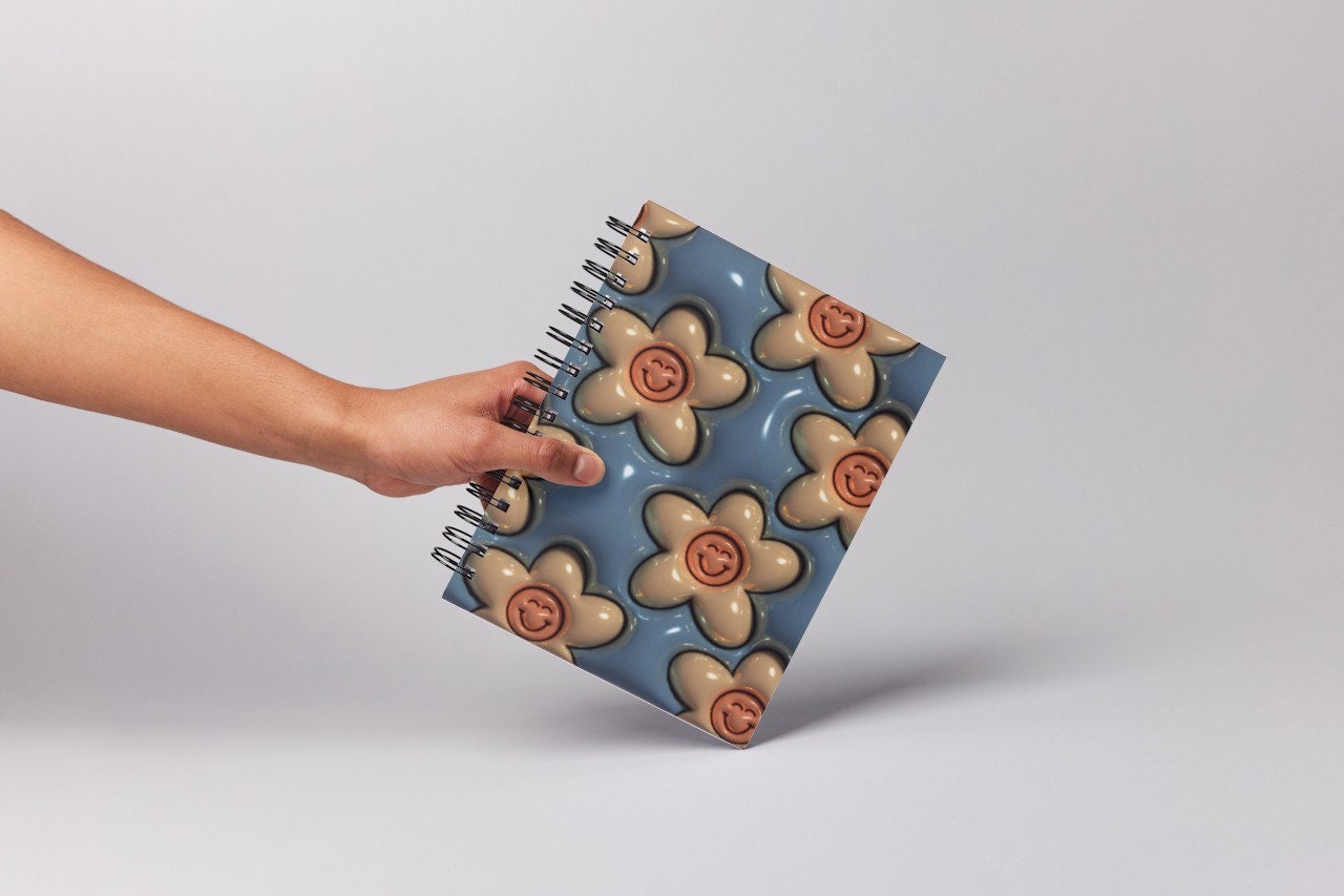 3D Inflated Flowers Puff Seamless Pattern Pack Bubble Puff Flowers Wrap ...