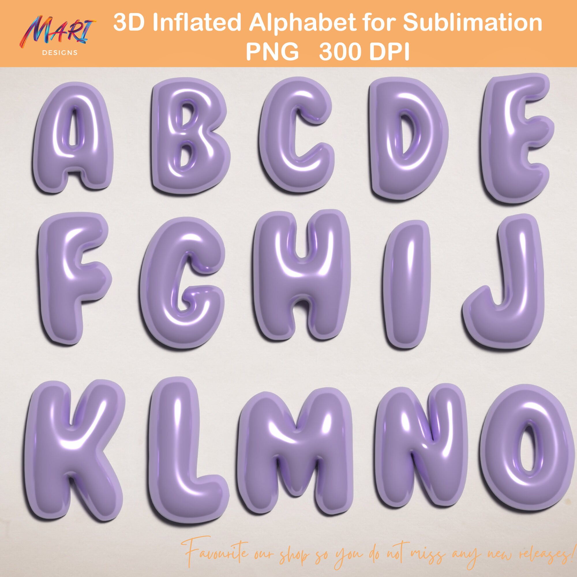 3D Puff Letters Alphabet Sublimation Png Letters Sublimation Doodle ...