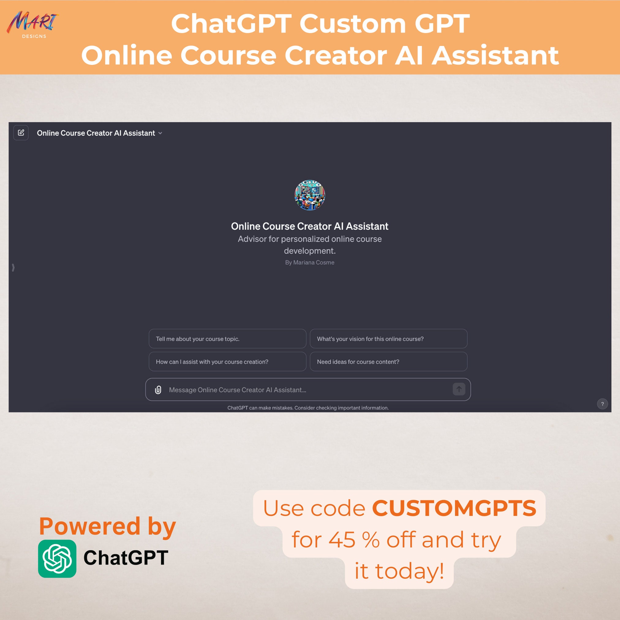 Online Course Creator Custom Gpt AI Assistant Chatgpt Gpt - Etsy