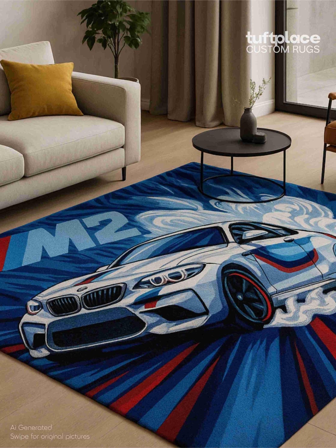 Hand-tufted BMW M2 Wool Rug: JDM Style Car Art - Etsy