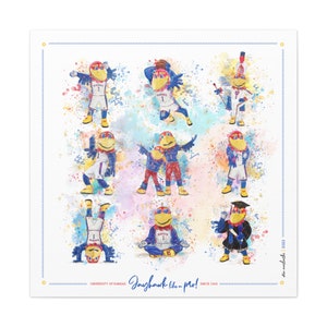 Jayhawk Like a Pro | KU Splatter Paint Art | Kansas Mascot | KU Gift ...