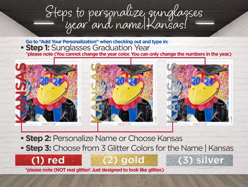 Personalized Custom Kansas Graduation Canvas Print Personalised KU ...