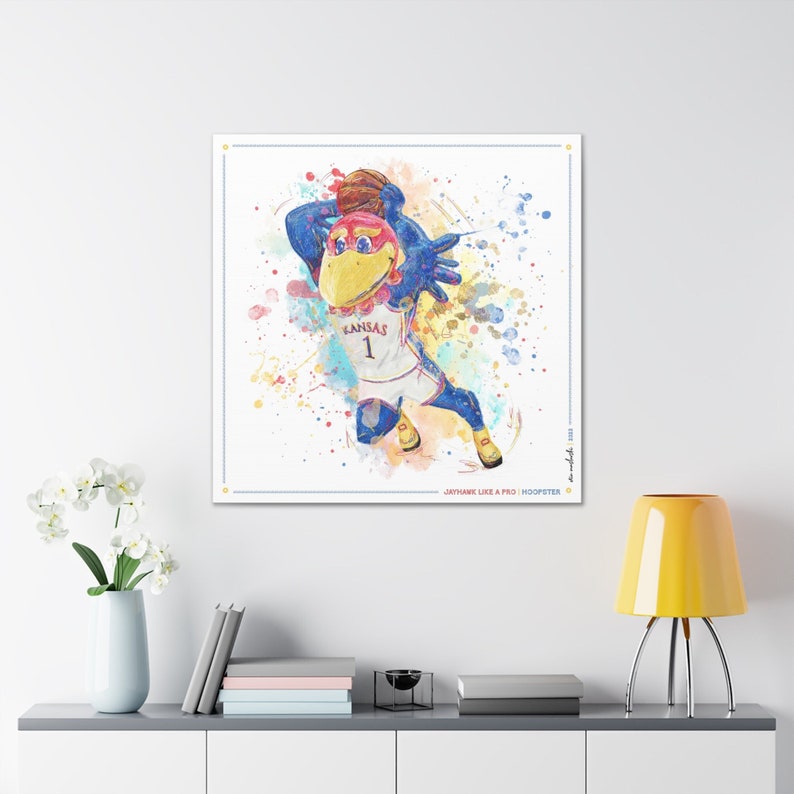 Jayhawk Like a Pro | Hoopster | Splatter Paint KU Art | Kansas ...