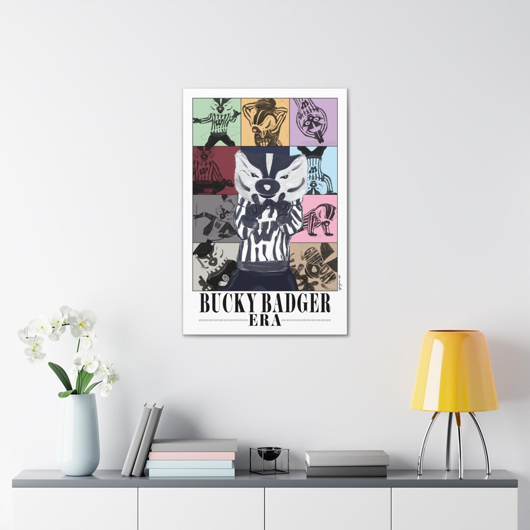 Bucky Badger Era Canvas Print No Frame Needed Gift Dorm Room Eras Tour ...