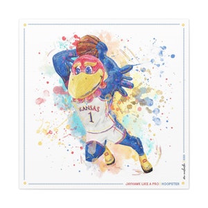 Jayhawk Like a Pro | Hoopster | Splatter Paint KU Art | Kansas ...