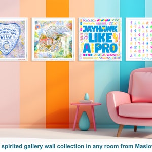 Jayhawk Like a Pro Welcoming Big Jay Baby Jay KU Splatter Paint Art ...