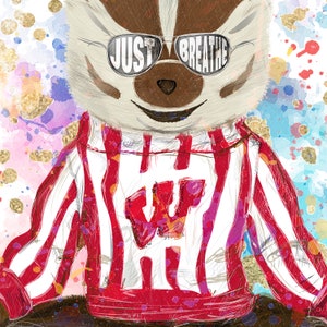 Bucky Like a Pro | Just Breathe | Wisconsin Graduation Gift | UW Bucky ...