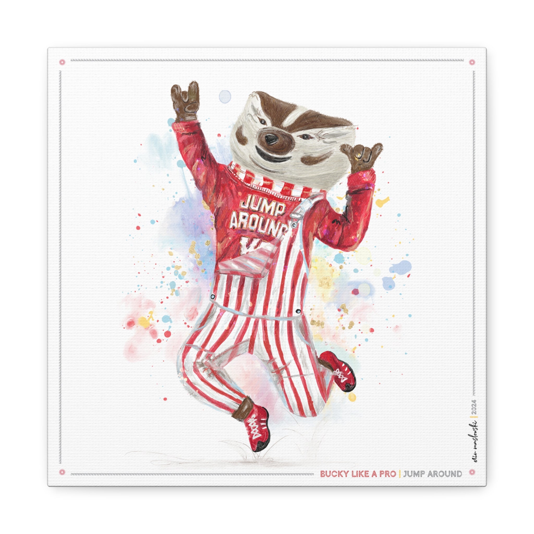 Bucky Like a Pro | Jump Around | UW Dance | Badger Gift | Splatter ...